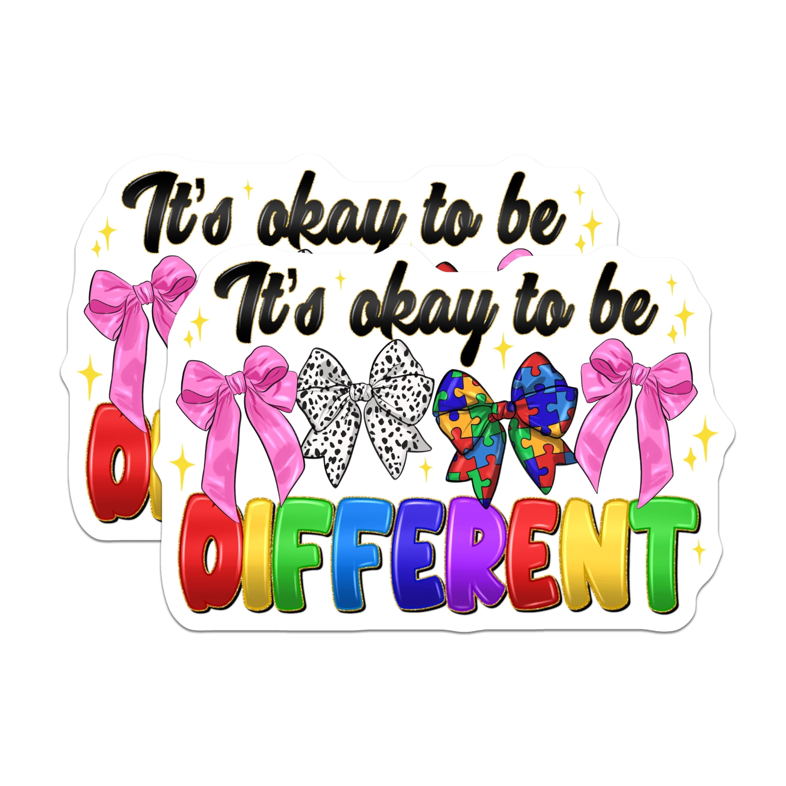 (2 Pack) Autism Acceptance Stickers - Neurodiversity Support ...