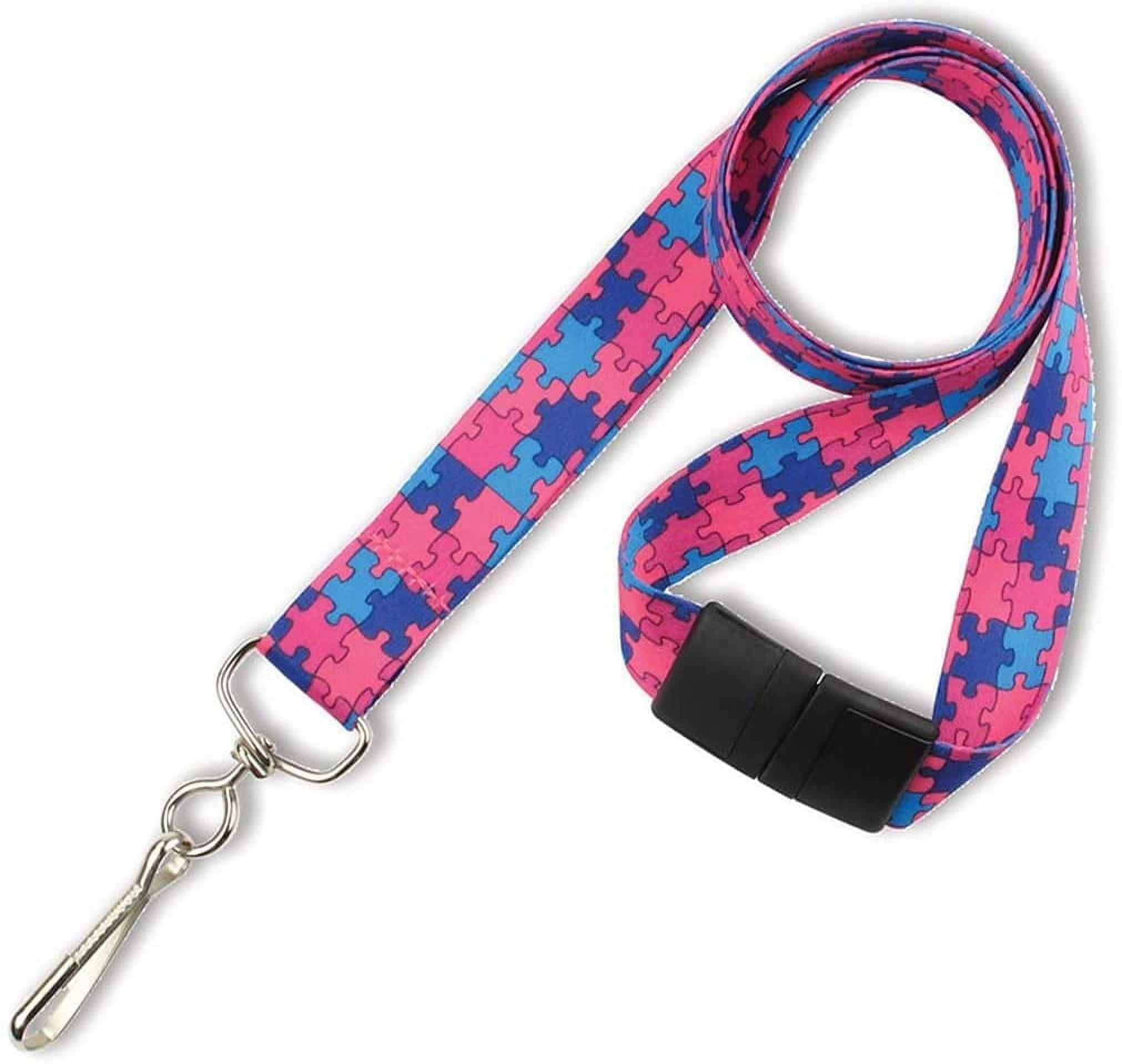 2 Pack - Autism Awareness Lanyard with Safety Breakaway Clasp - Cute ...