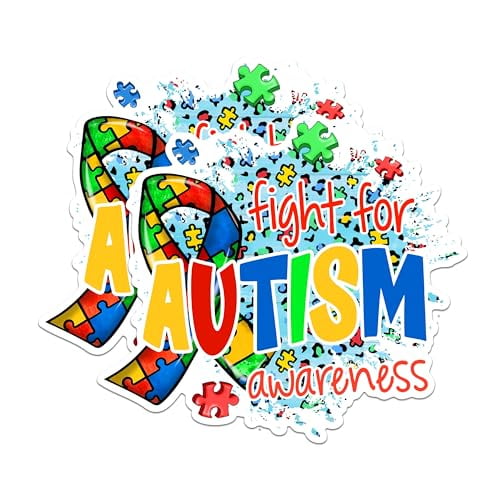 (2 Pack) Autism Awareness Magnets - Fight for Autism Magnets - Colorful ...