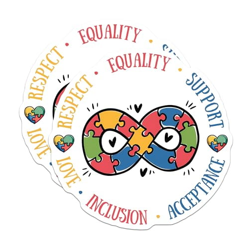 (2 Pack) Autism Awareness Magnets Magnets - Respect Equality - Support ...