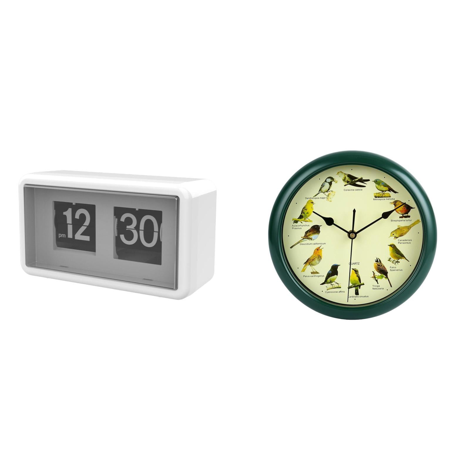 2 Pack Auto Flip Clock Desk Clock Wall Clock with Large Display for ...