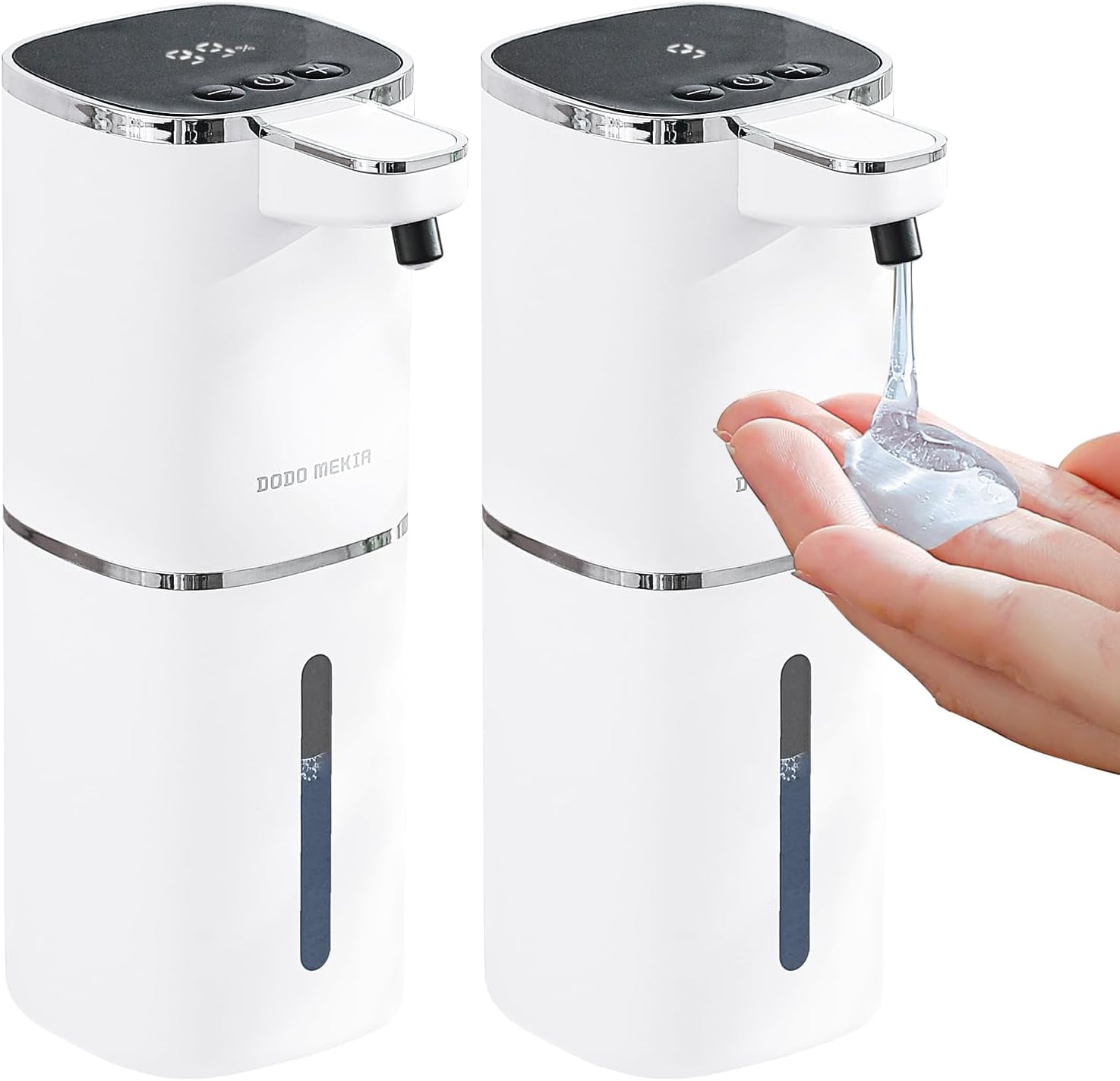 2 Pack Automatic Liquid Soap Dispenser 13.5 oz 400 mL USB Rechargeable ...
