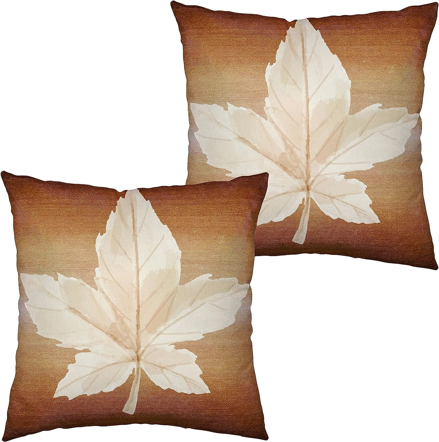 2 Pack Autumn Pillow Covers 20x20 Maple Leaves Pillow Covers Fall Throw ...