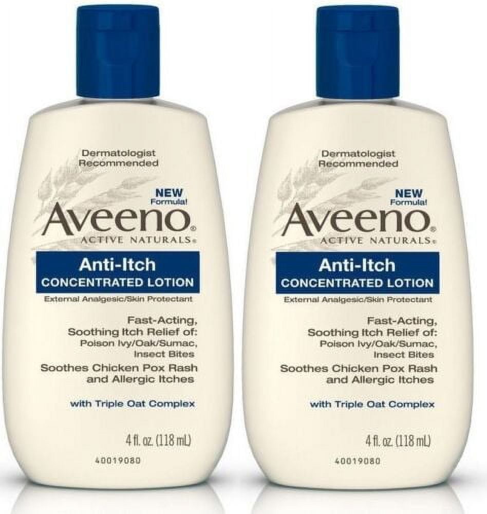 Aveeno 2 Pack Anti-Itch Relief Cream, Eczema Soothing Lotion, 4 oz each ...