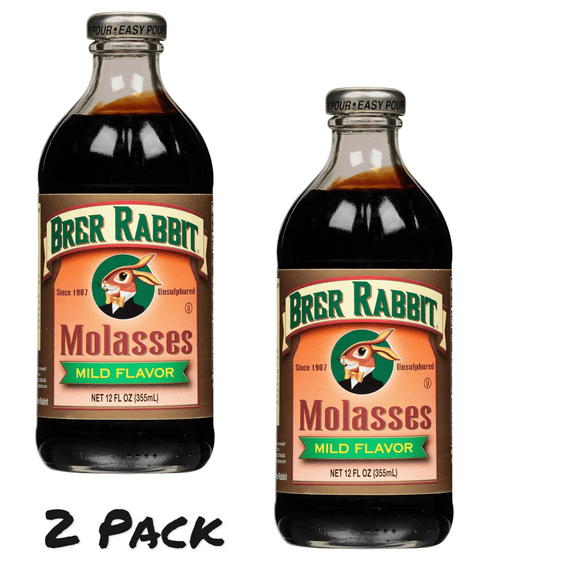 Brer Rabbit Molasses, Mild Flavor, 2 Pack, 12 oz Glass Bottles, Treacle ...