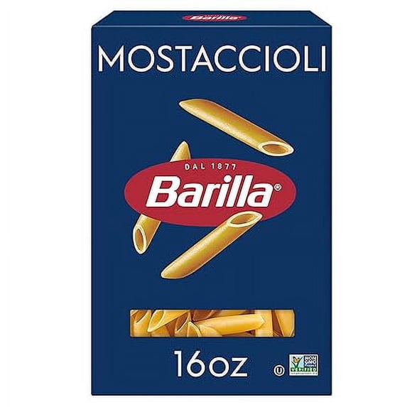 Barilla Mostaccioli Pasta, 16 oz Box, 2 Pack, Smooth Texture, Great for ...