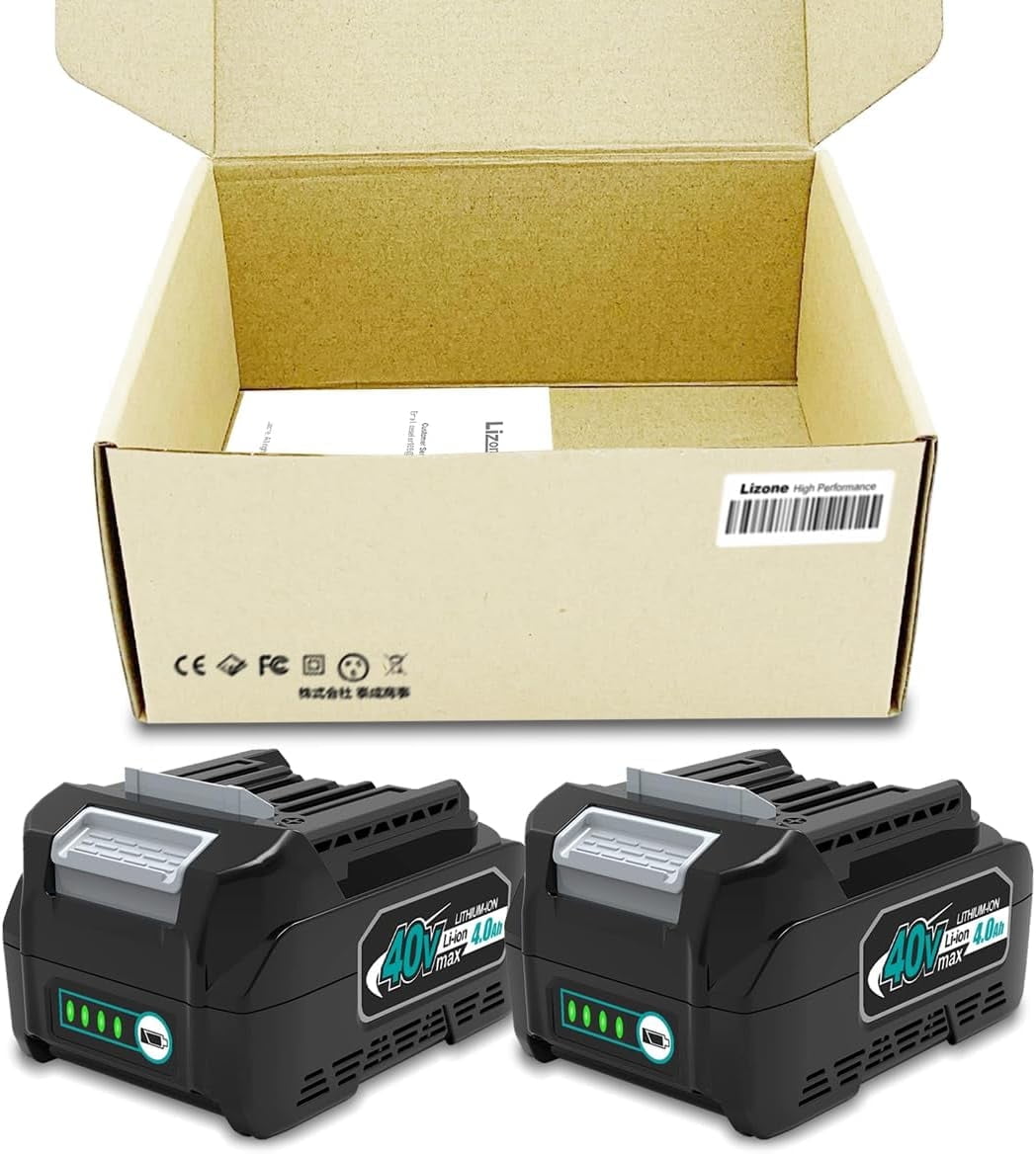 2 Pack BL4050 BL4040 5Ah 40V XGT Battery Replacement for Makita XGT 40V Battery BL4040 40V 4.0Ah ...