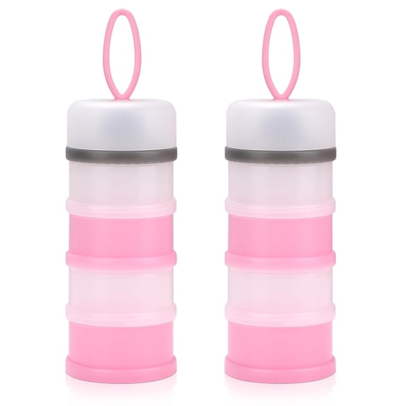 2 Pack Baby Formula Dispenser On The Go, Stackable Formula Dispenser ...