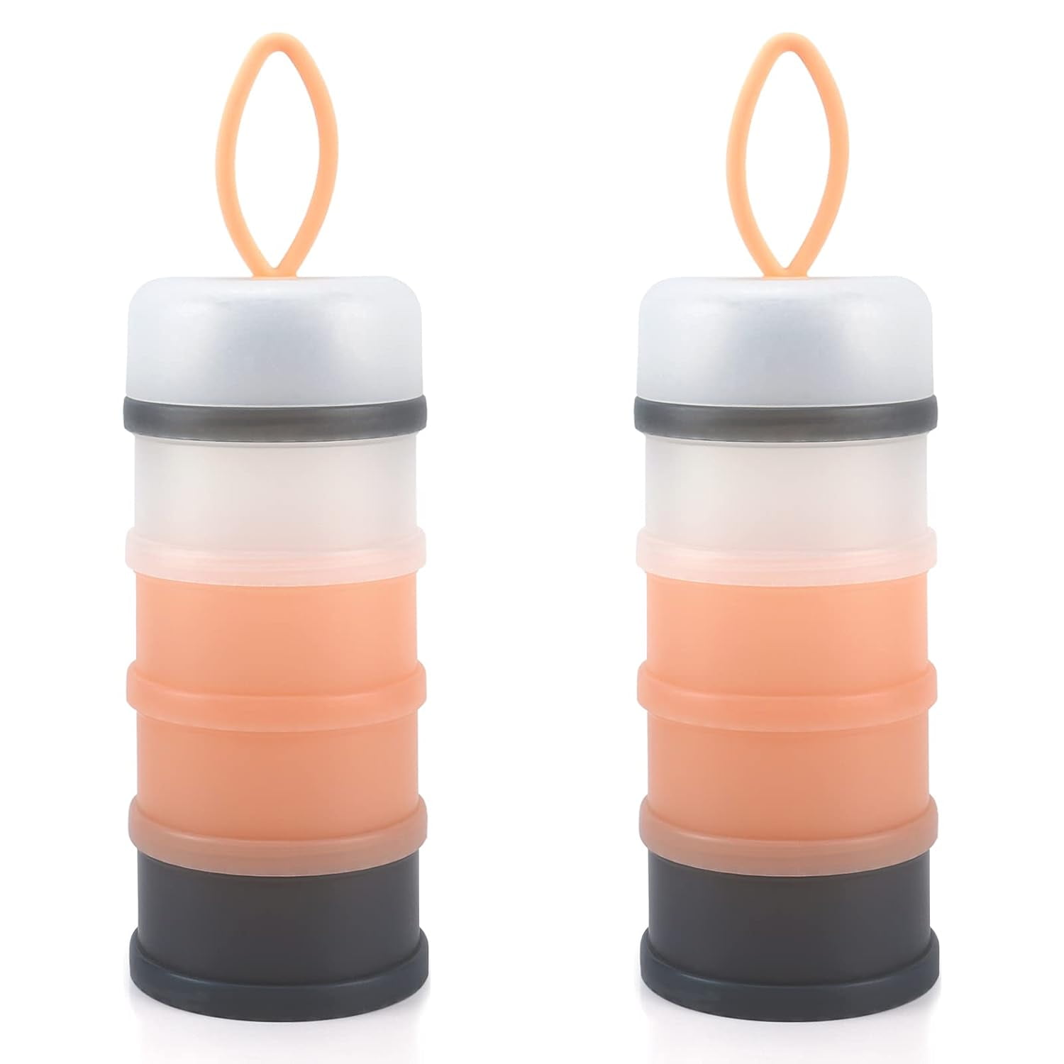 2 Pack Baby Formula Dispenser On The Go, Stackable Formula Dispenser ...