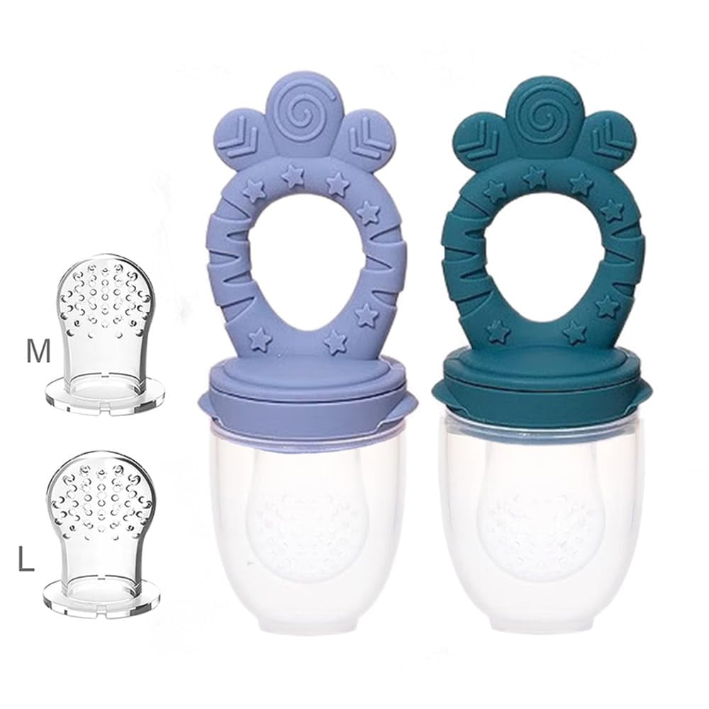 2 Pack Baby Fruit Food Feeder Pacifier Fresh Fruit Feeder Silicone BPA ...