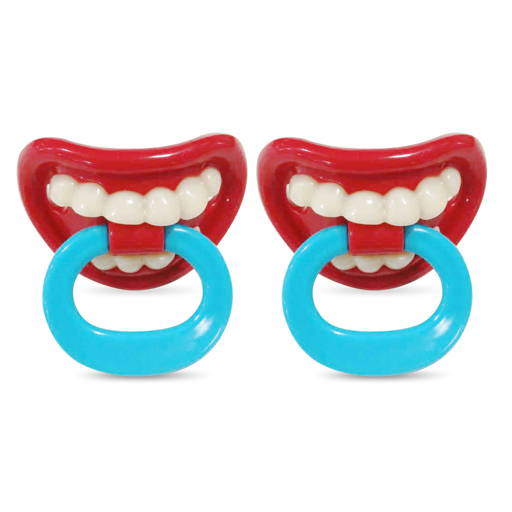2 Pack Baby Funny Pacifier, Soft Silicone Funny Dummy Nipple Teethers ...