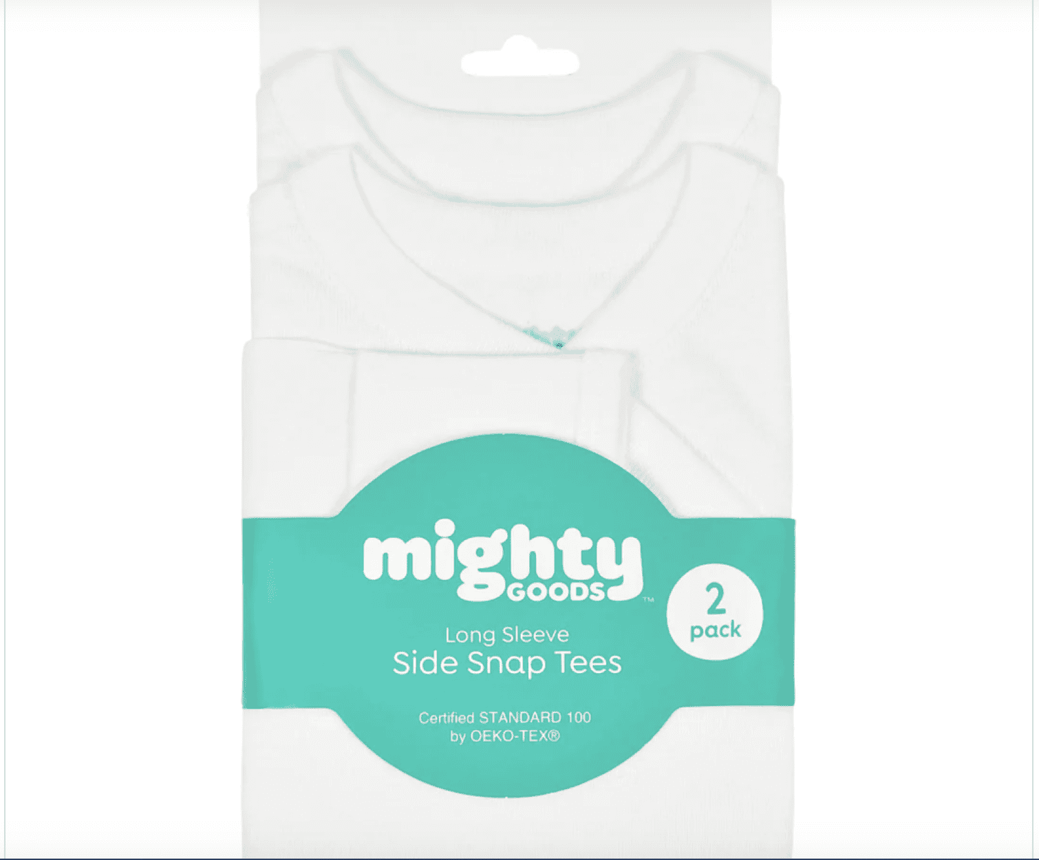 2-Pack Baby Neutral White Long Sleeve Side Snap Tee 0/3 Months ...
