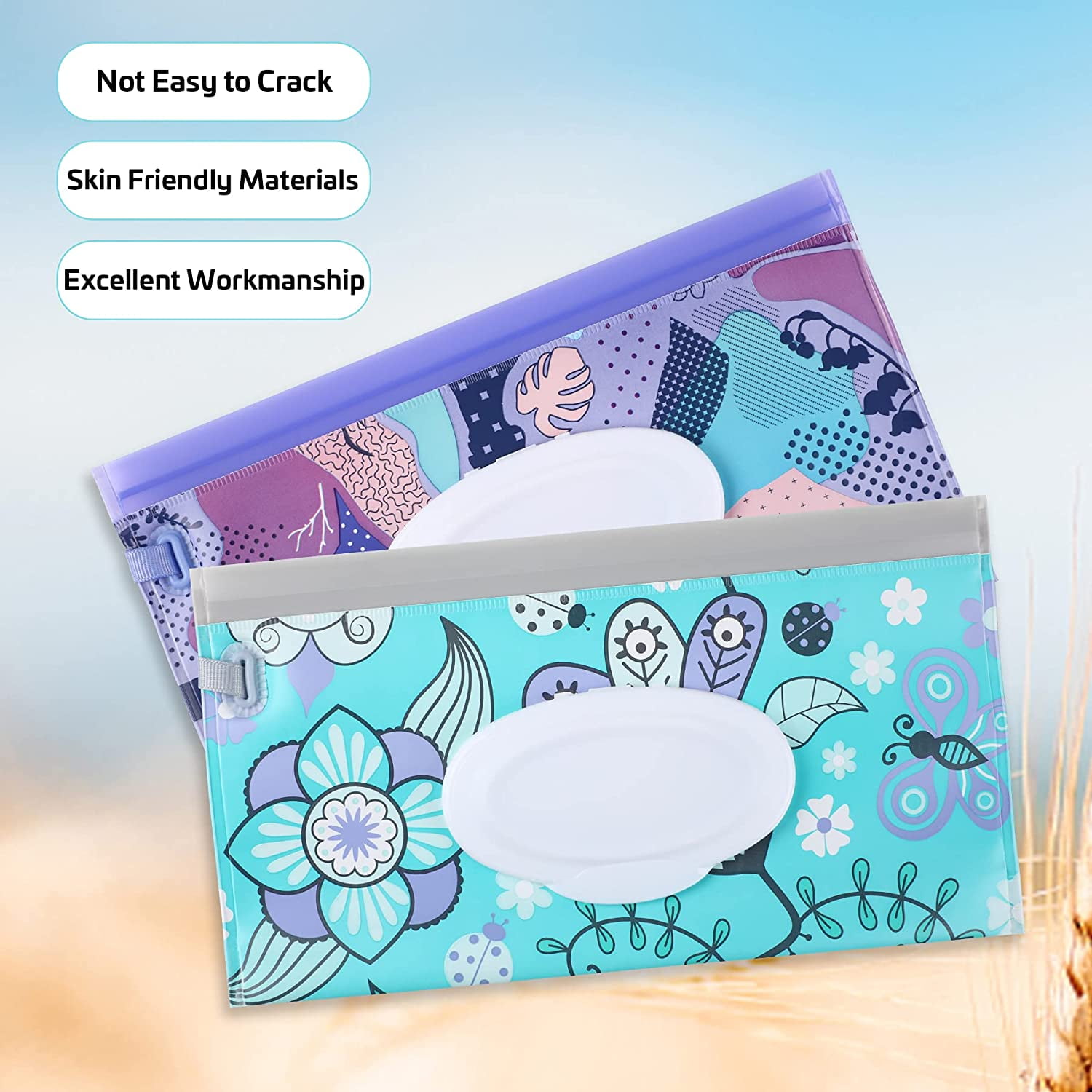 2 Pack Baby Wipe Dispenser, Portable Wipe Holder, Baby Wipes Container ...