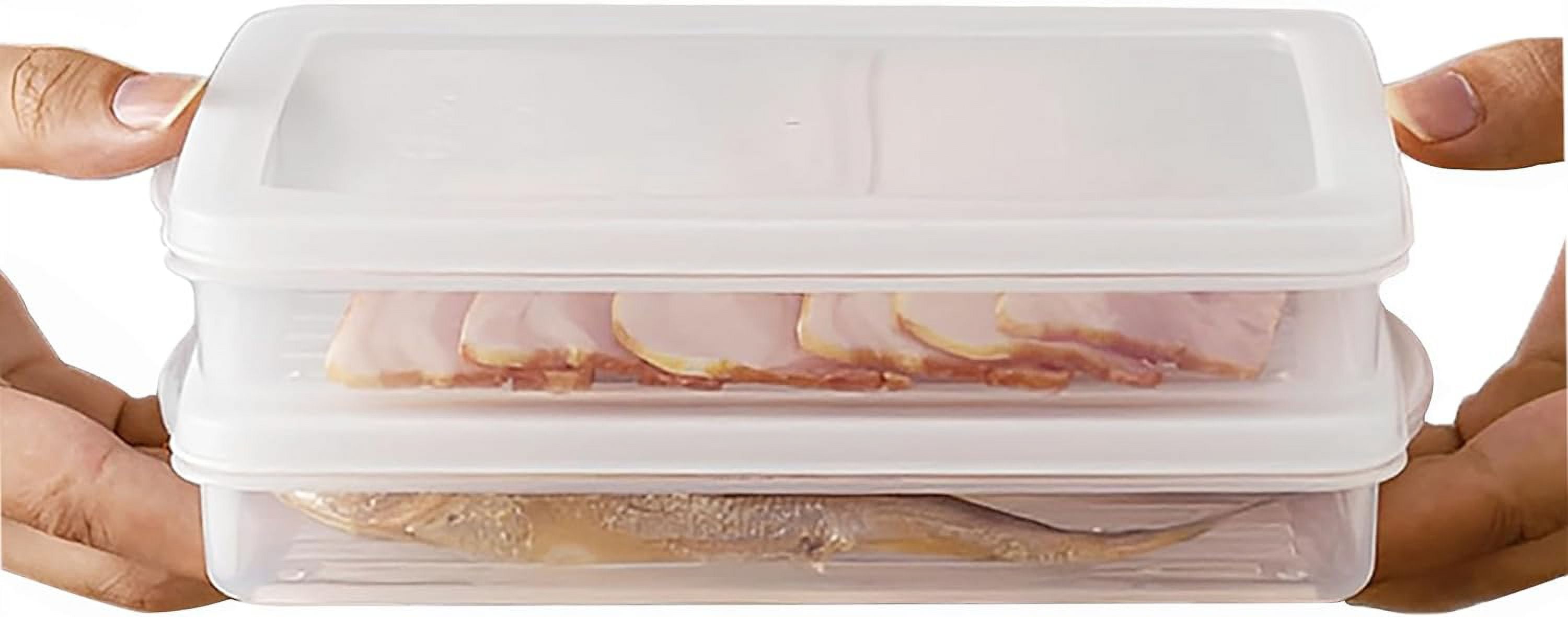 2 Pack-Bacon Keeper, Plastic Airtight Deli Meat sliced cheese Food ...