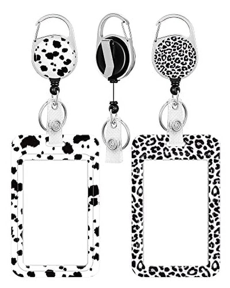 2 Pack Badge Holder and Heavy Duty Retractable Reel, ID Badge Holders ...