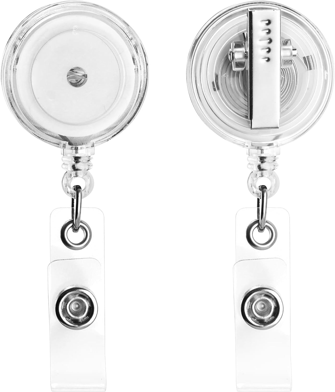 2 Pack Badge Reels Retractable with Swivel Alligator Clip Retractable ...