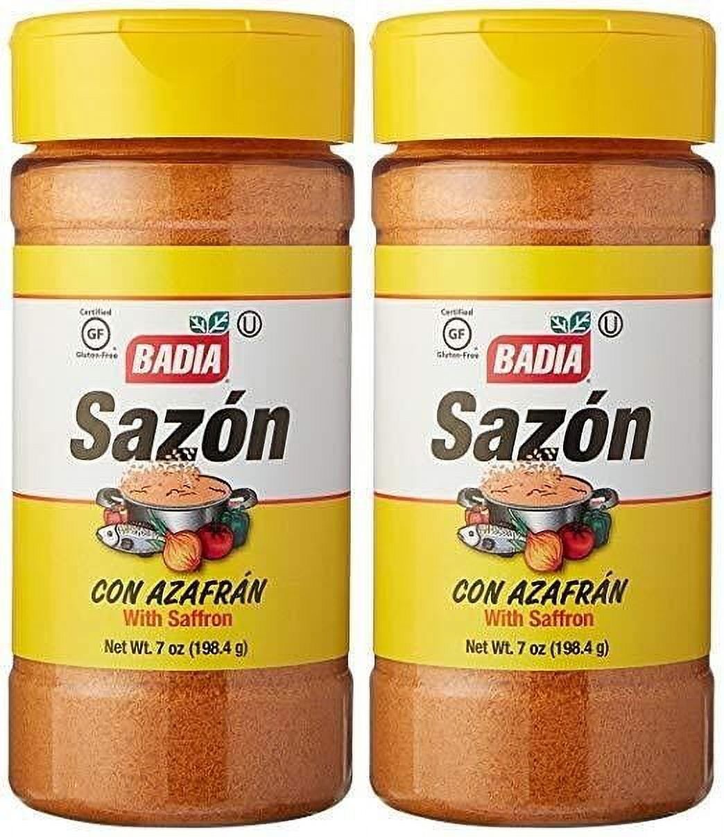 2 Pack Badia Sazon with Saffron for Paella 7 oz (con Azafran) Gluten ...
