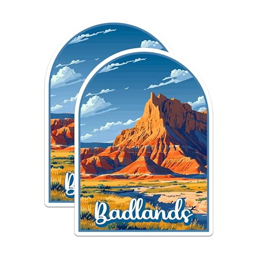 (2 Pack) Badlands National Park Bumper Magnet - US National Park ...