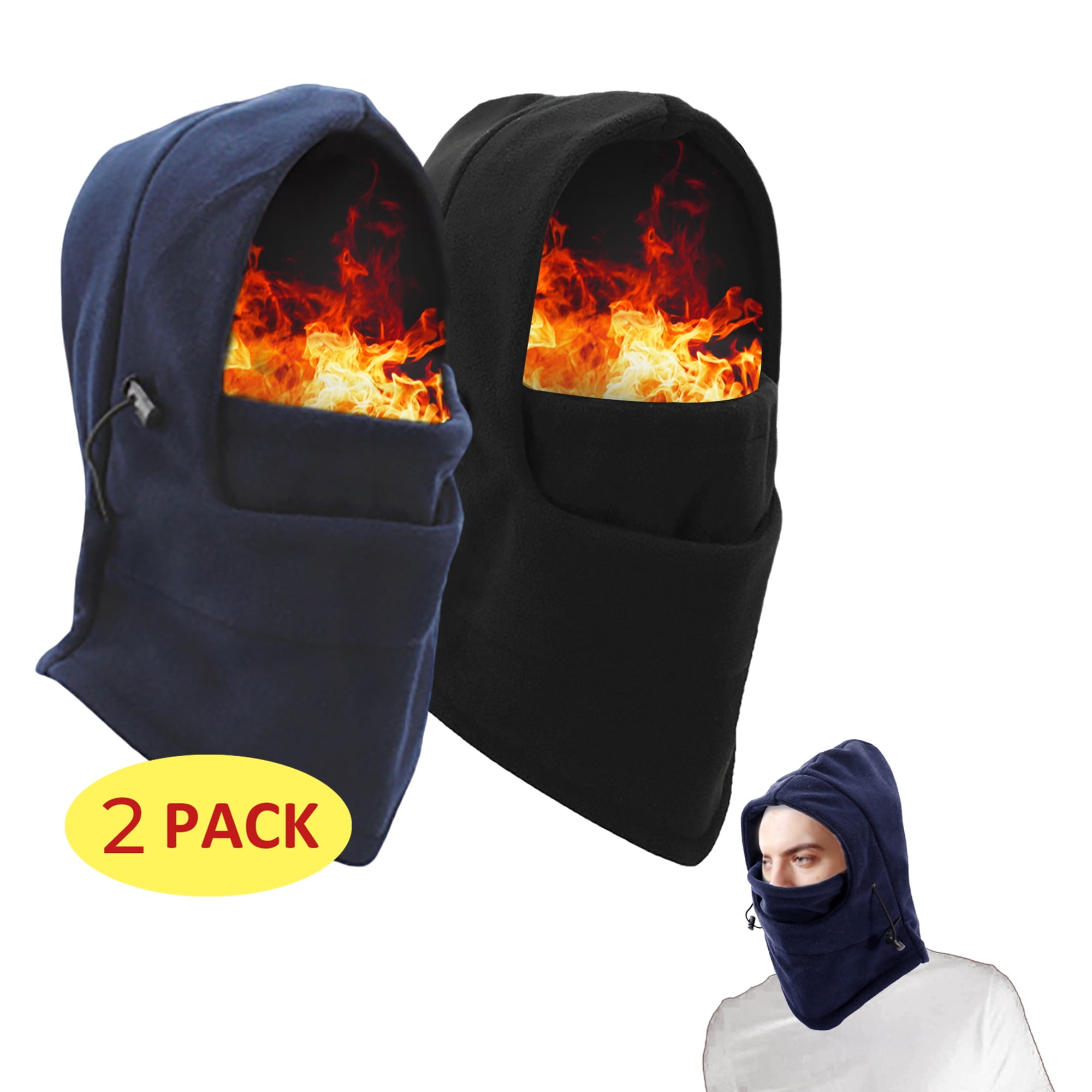 2 Pack Winter Gaiter Balaclava Ski Mask for Men and Women, Windproof ...