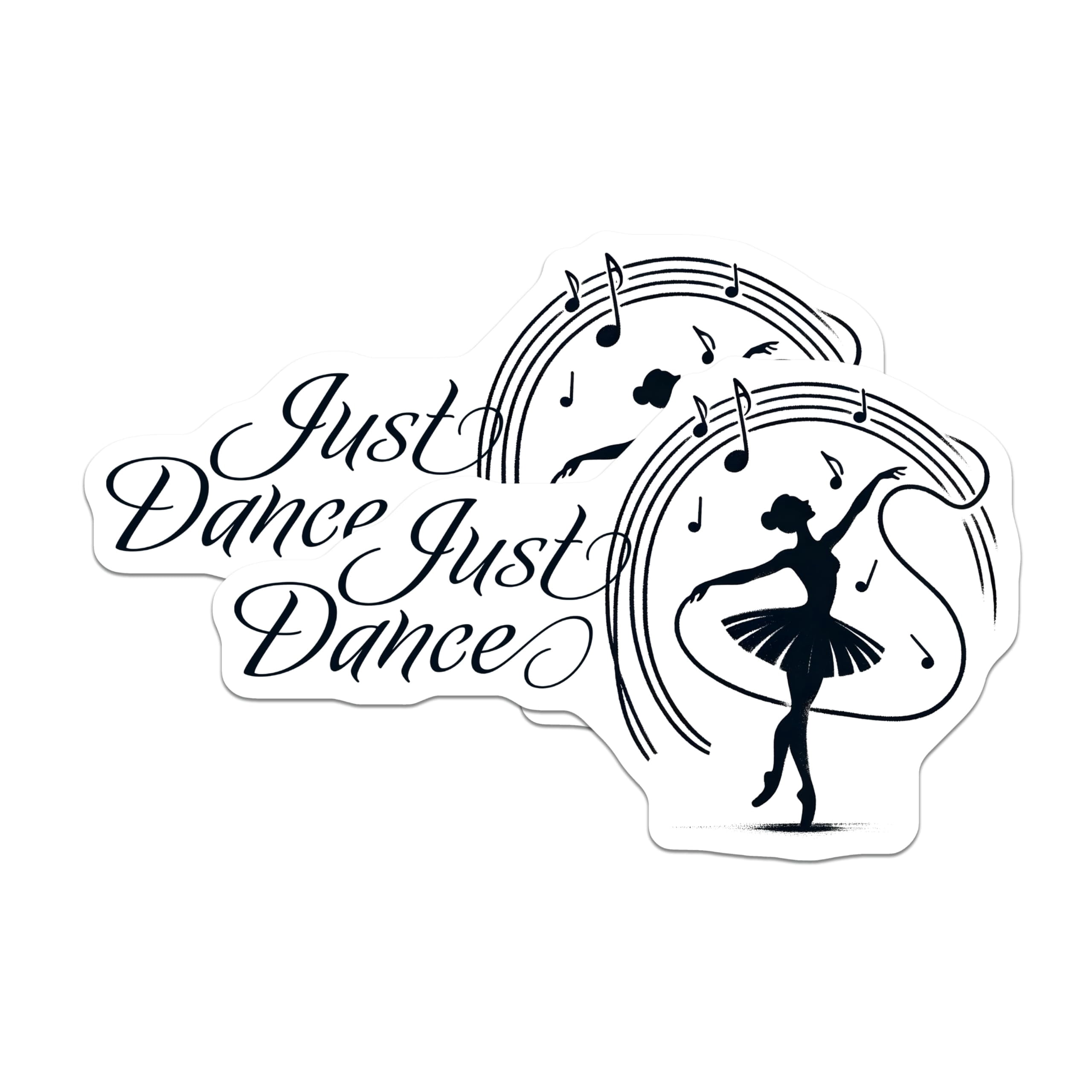 (2 Pack) Ballet Dancer Stickers - Dance Studio Decor - Just Dance ...