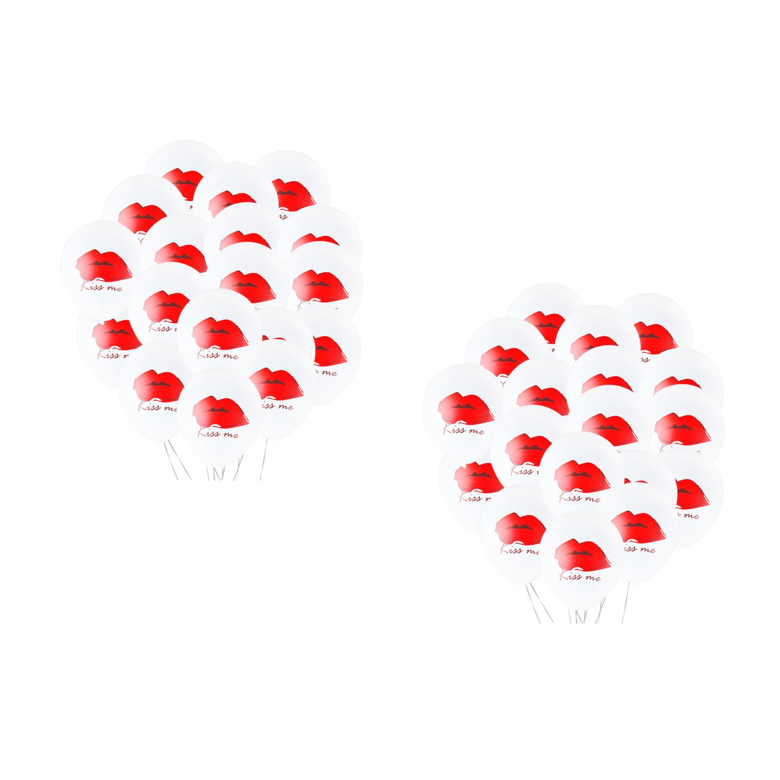 2 Pack Balloon Garland Red Lips Latex Lightweight Balloons Baby Bride ...