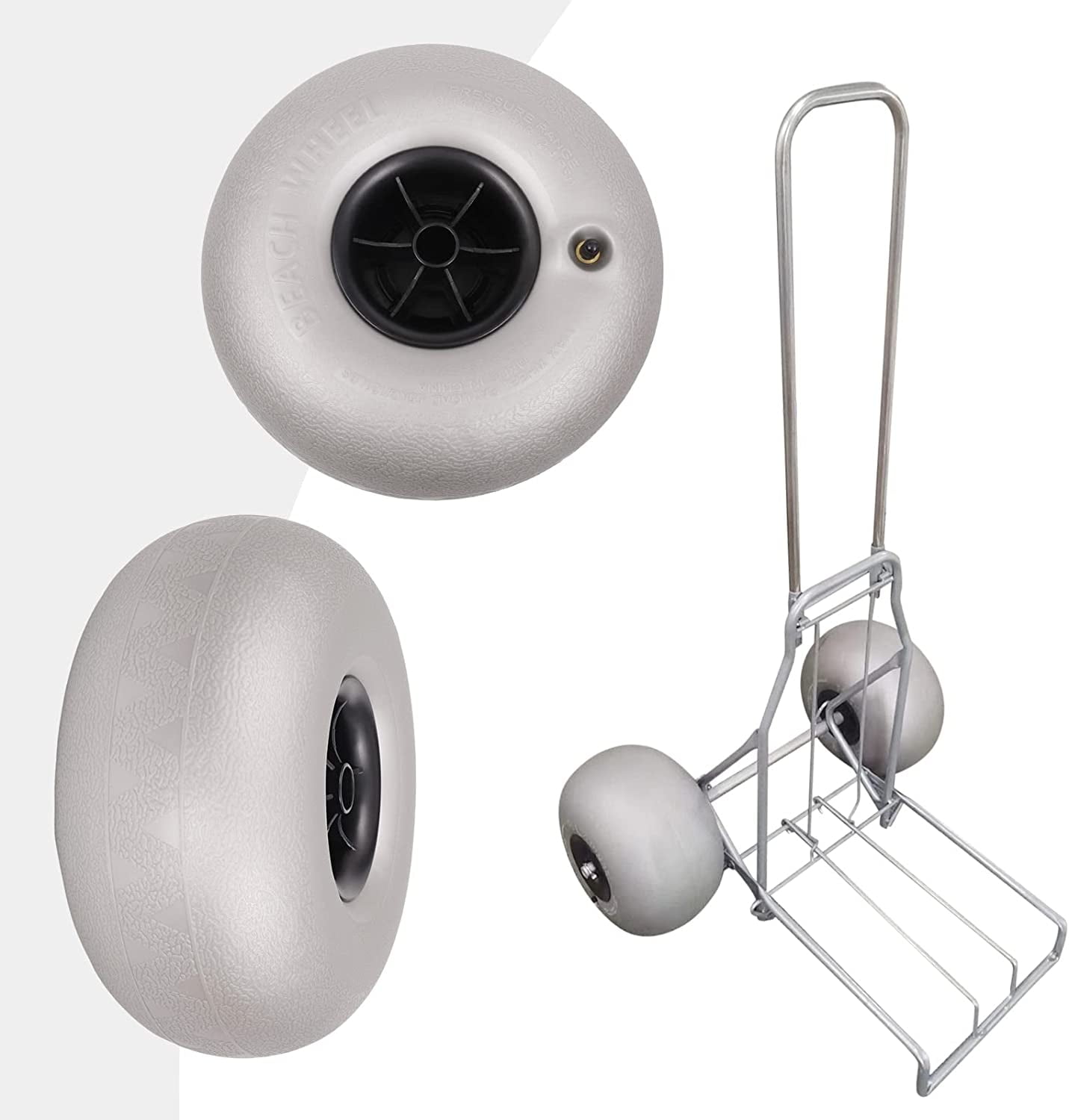 2-Pack Balloon Wheels Replacement Sand Wheels Beach Cart Tires for ...