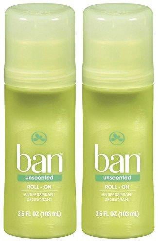 2 Pack - Ban Roll-On Deodorant, Unscented - 3.5 oz - Walmart.com
