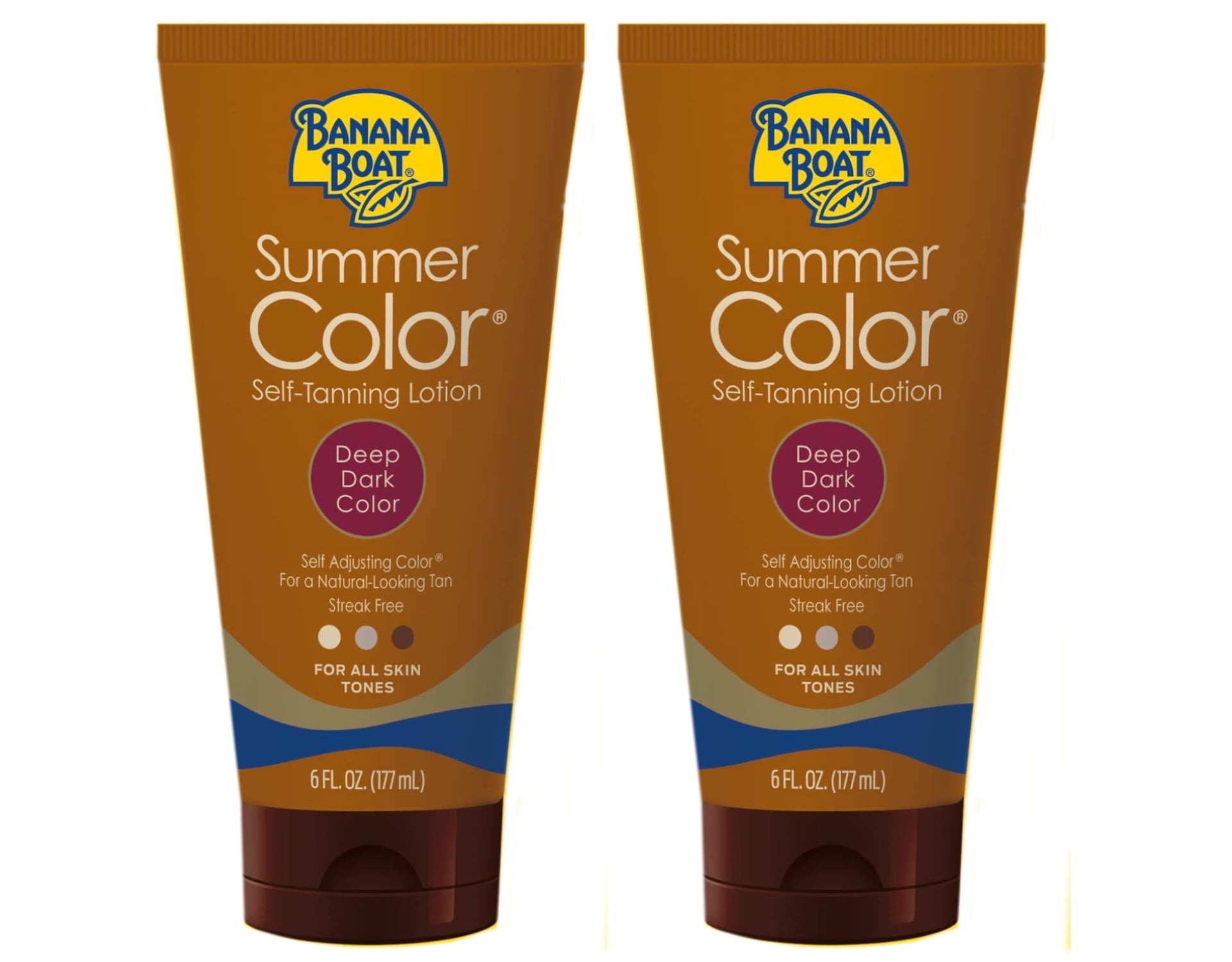 Banana Boat Sunless Tanner, 2 Pack Deep Dark Color Self-Tanning Lotion ...