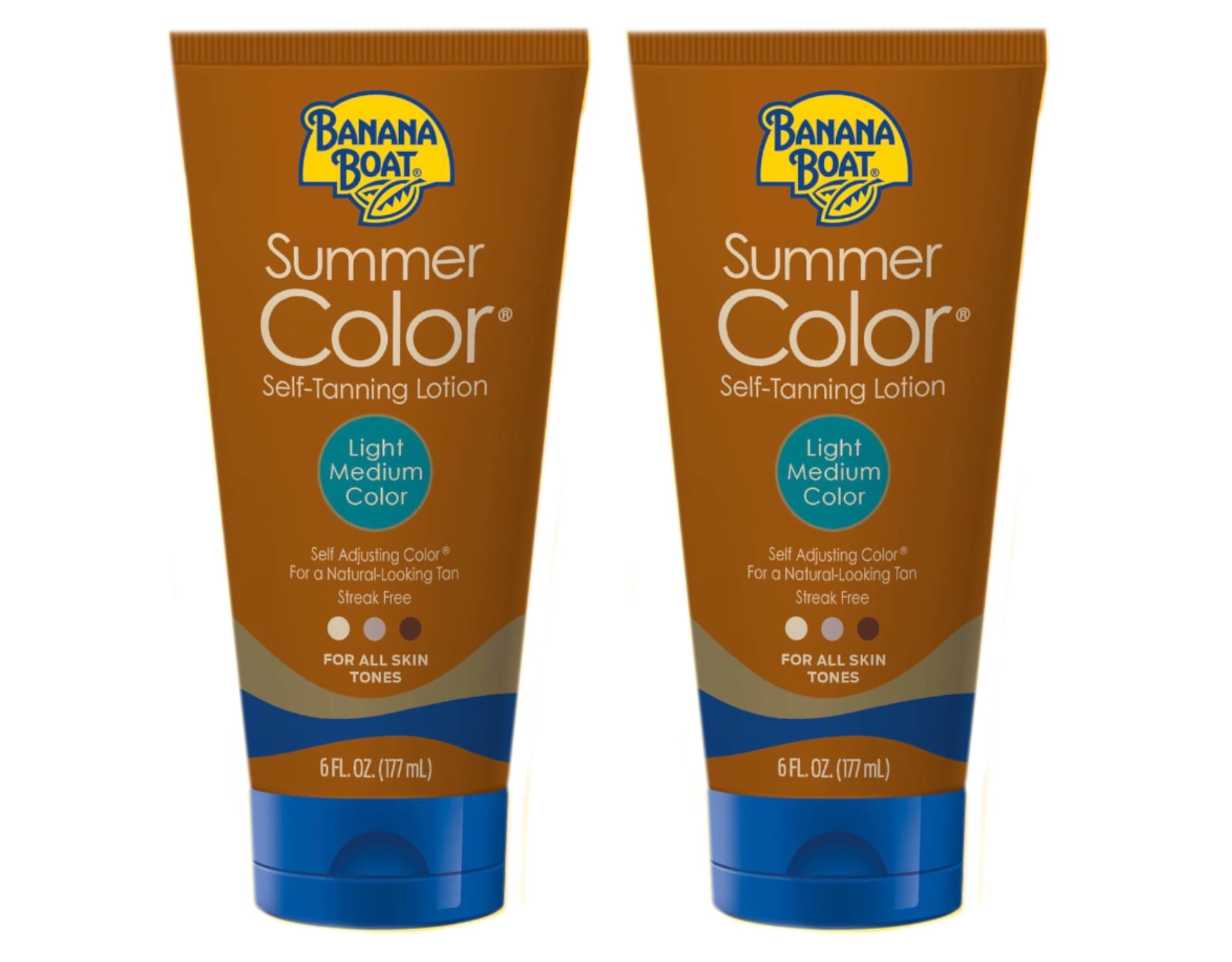 Banana Boat 2 Pack Sunless Tanner, Summer Color Self-Tanning Lotion ...