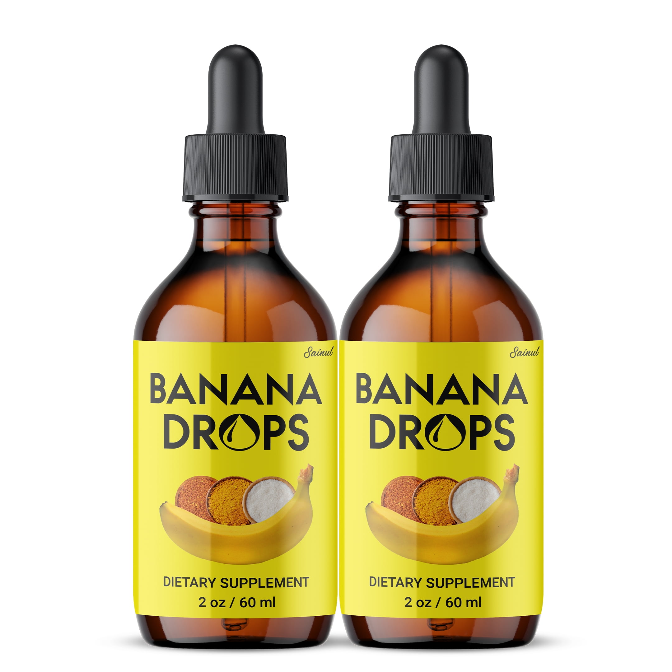 (2 Pack) Banana Drops Supplement, Advanced High Potency Formula, Liquid ...