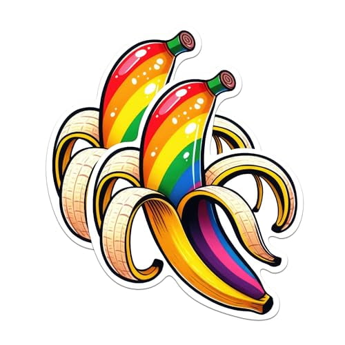 (2 Pack) Banana LGBTQ Magnets - Rainbow Flavored Banana Magnet - 5 ...