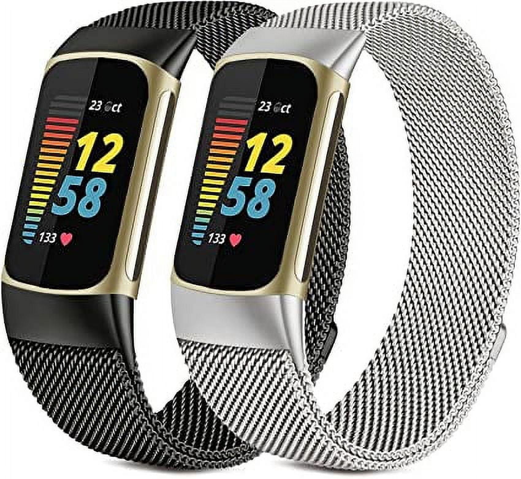 2 Pack Bands Compatible with Fitbit Charge 5 Bands for Women Men ...