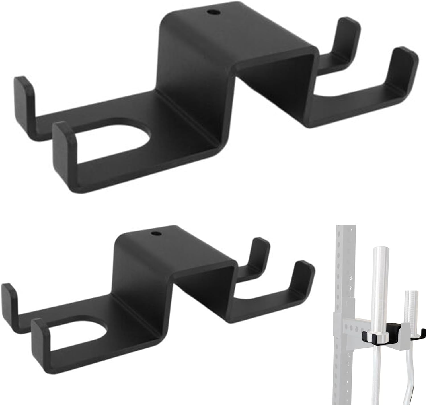 2 Pack Barbell Holder Vertical Storage Rack, Space Saving Power Rack ...