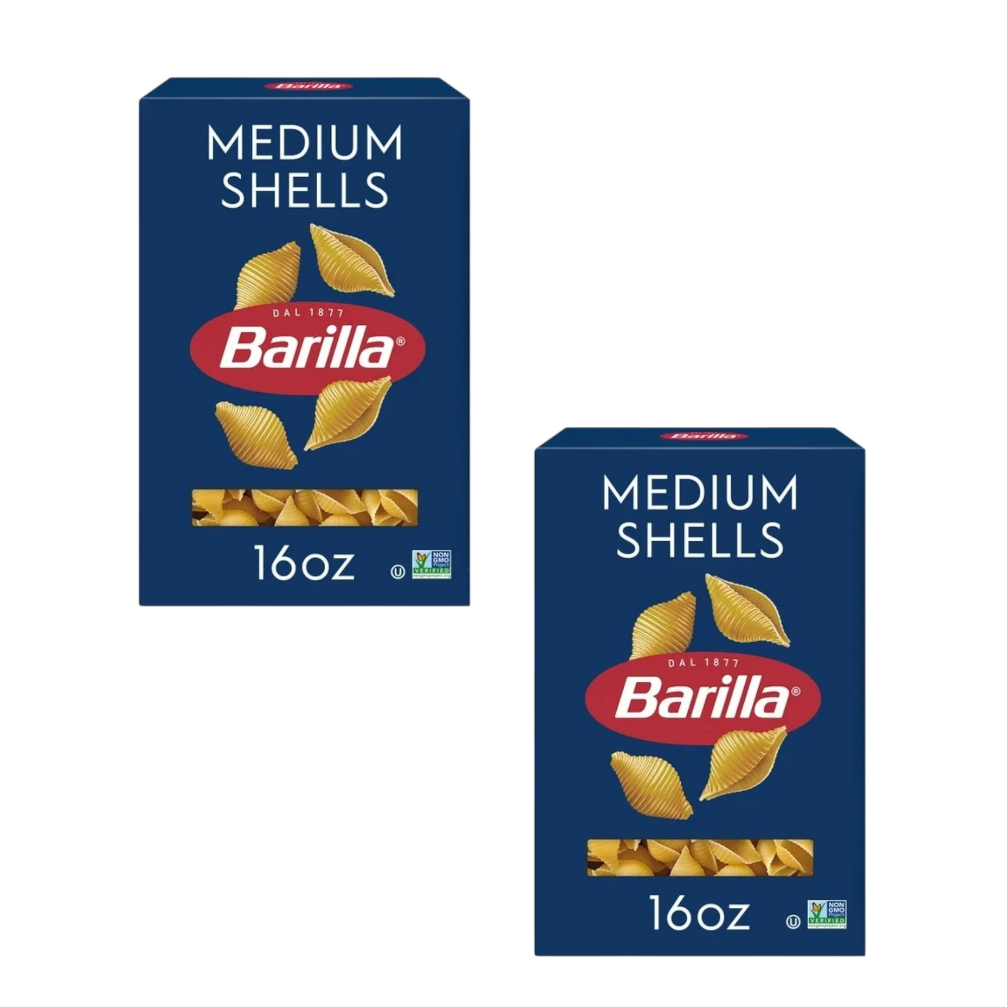 ( 2 Pack ) Barilla Medium Shells Pasta 1 Lb. Box - Walmart.com
