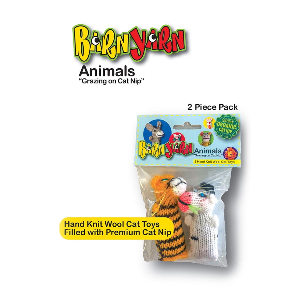 2 Pack Barn Yarn Animals & Organic Catnip Cat Toy - Walmart.com