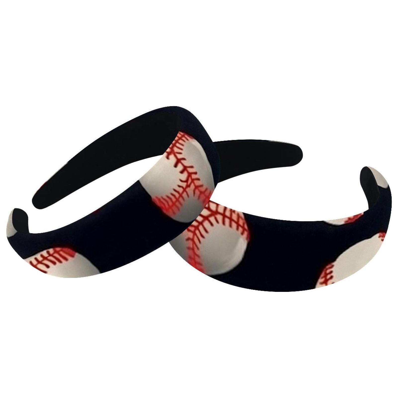 2 Pack Baseball Ball Background Headbands, Fashion Unisex Hairband ...