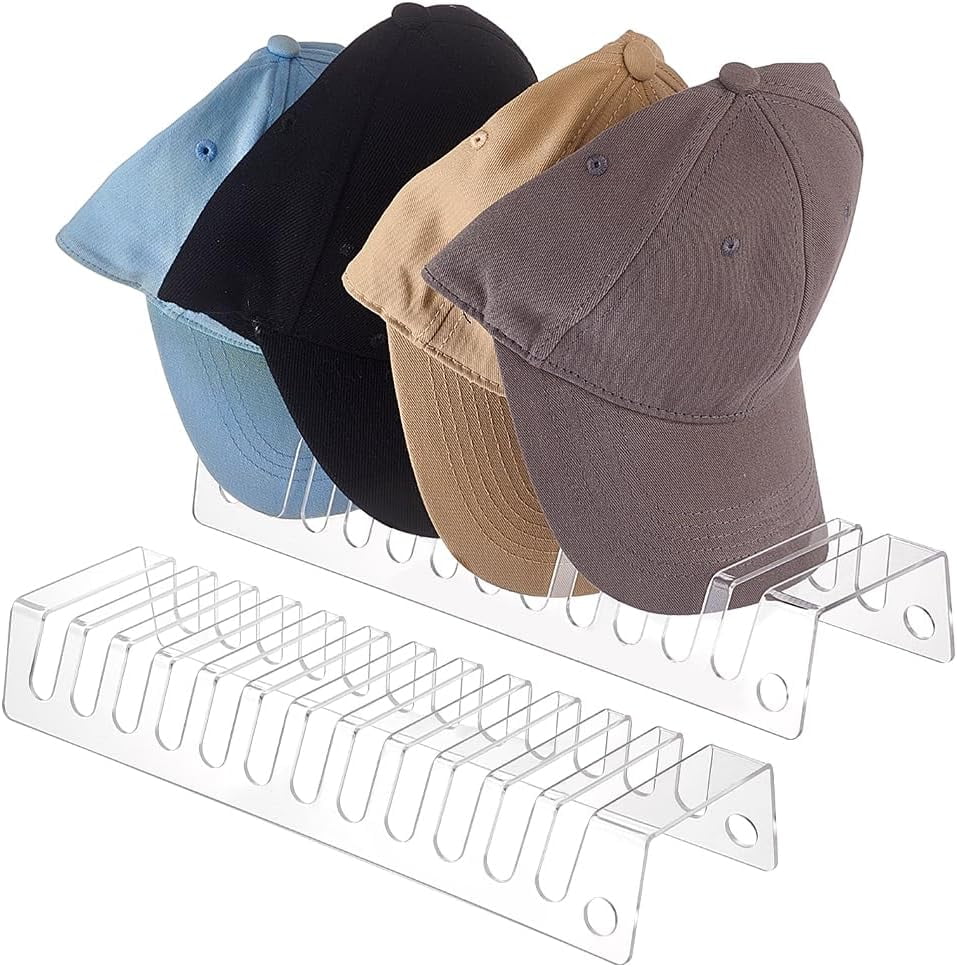 2 Pack Baseball Caps Display Stand Hat Storage Rack for 12 Baseball ...