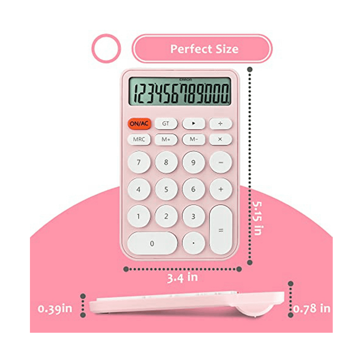 2 Pack Basic Calculator, Pocket Size Mini Calculators, 12 Digit Desktop ...