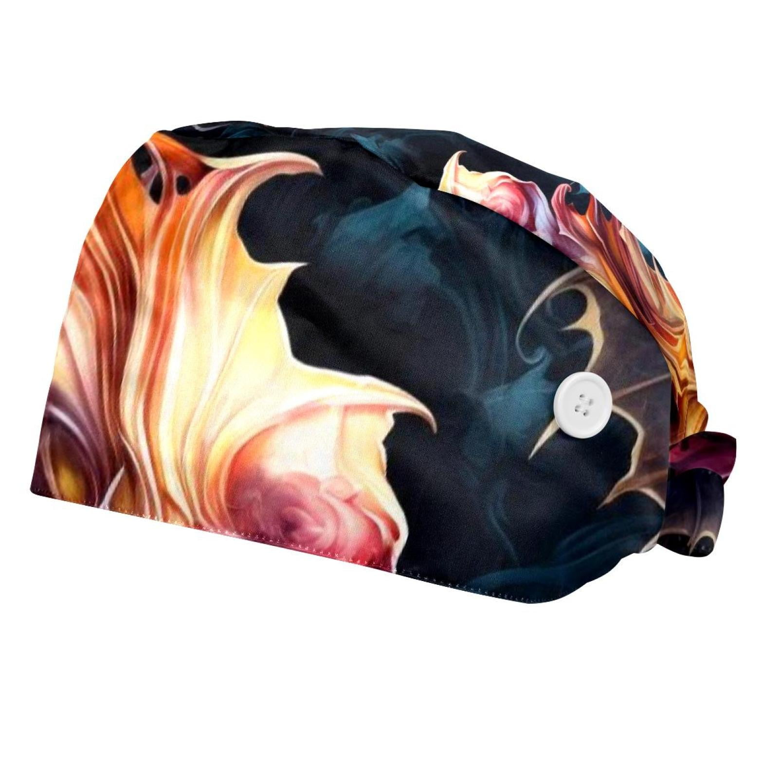 2 Pack Bat Adjustable Bouffant Caps Hats Working Cap - Walmart.com