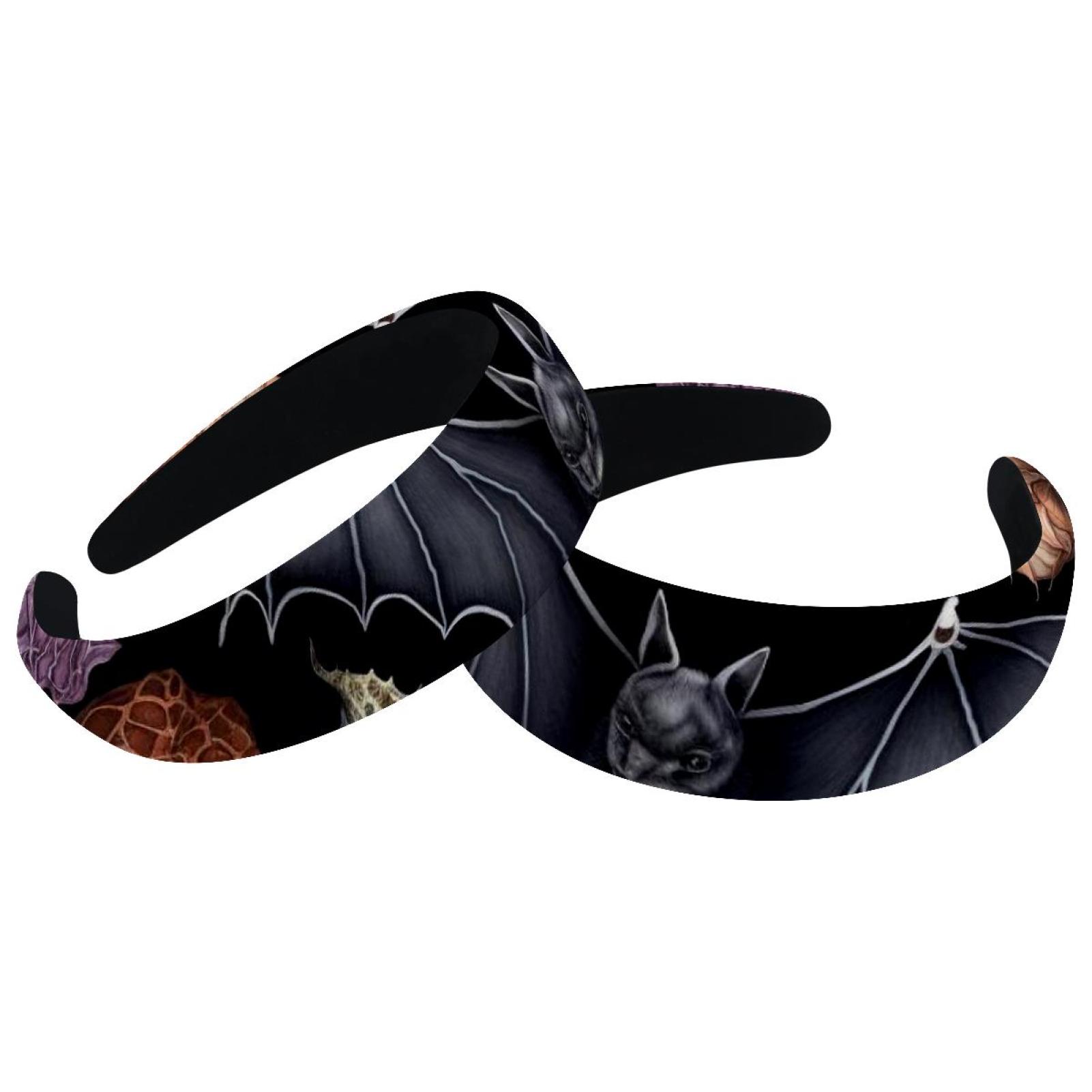 2 Pack Bat Headbands for Women Girls Wide Head Band Fashion Padded ...