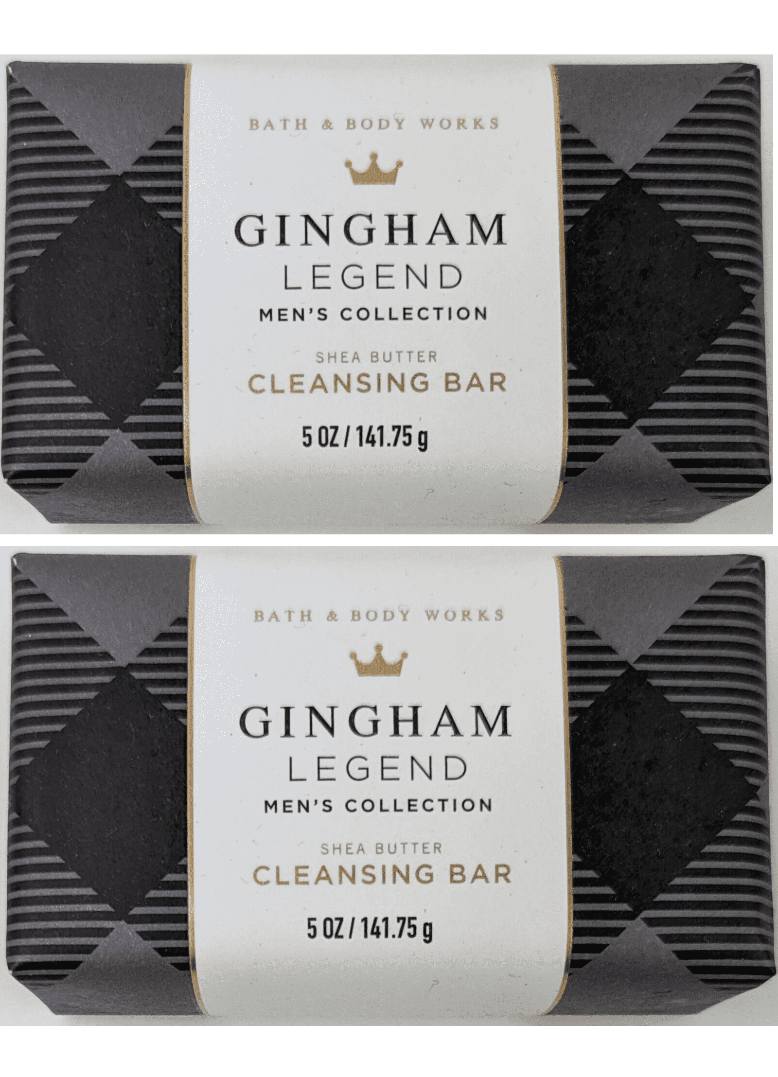 2 Pack Bath & Body Works Gingham Legend Shea Butter Cleansing Bar Soap ...