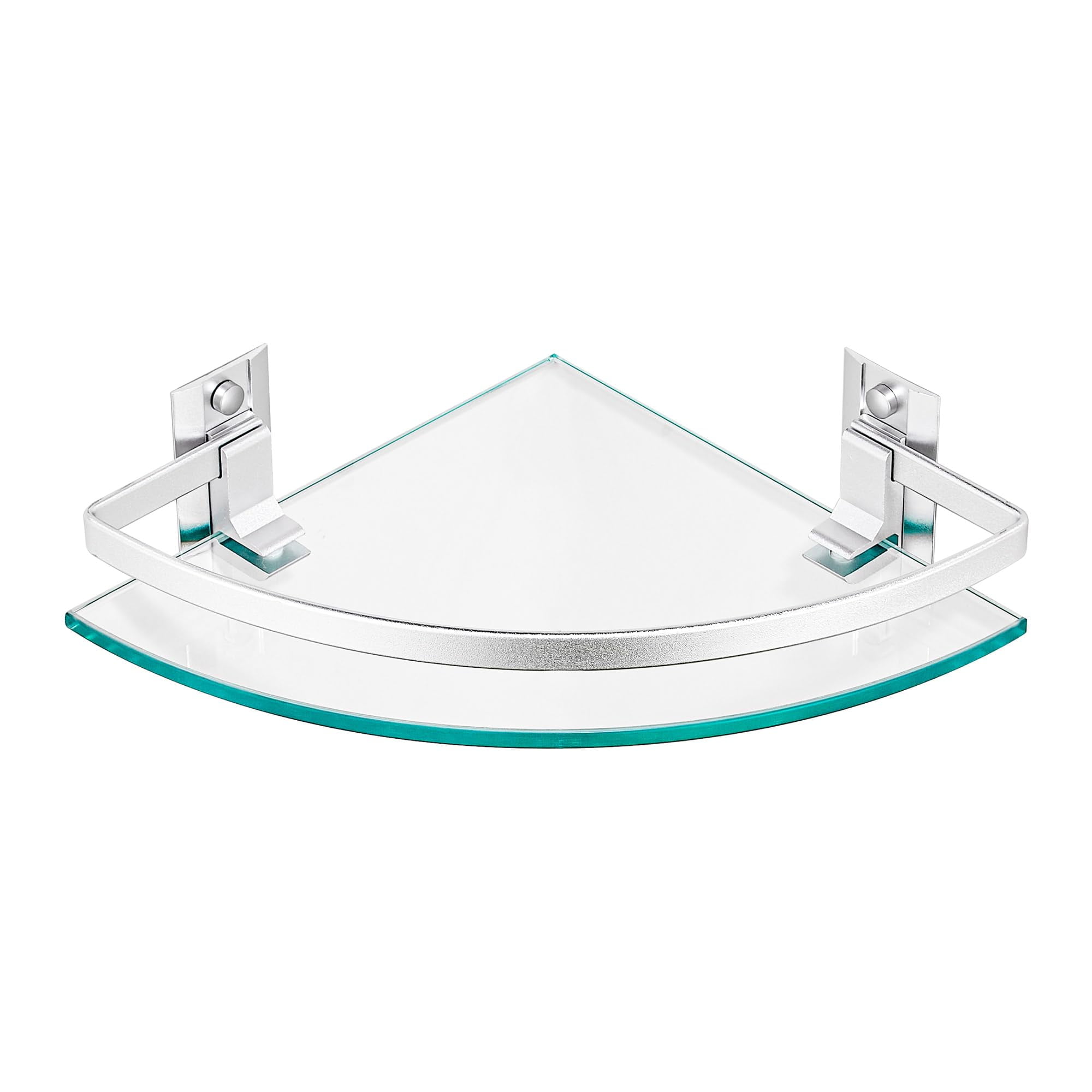 2-Pack Bathroom Glass Shelves - Upgraded Bracket for Stability ...
