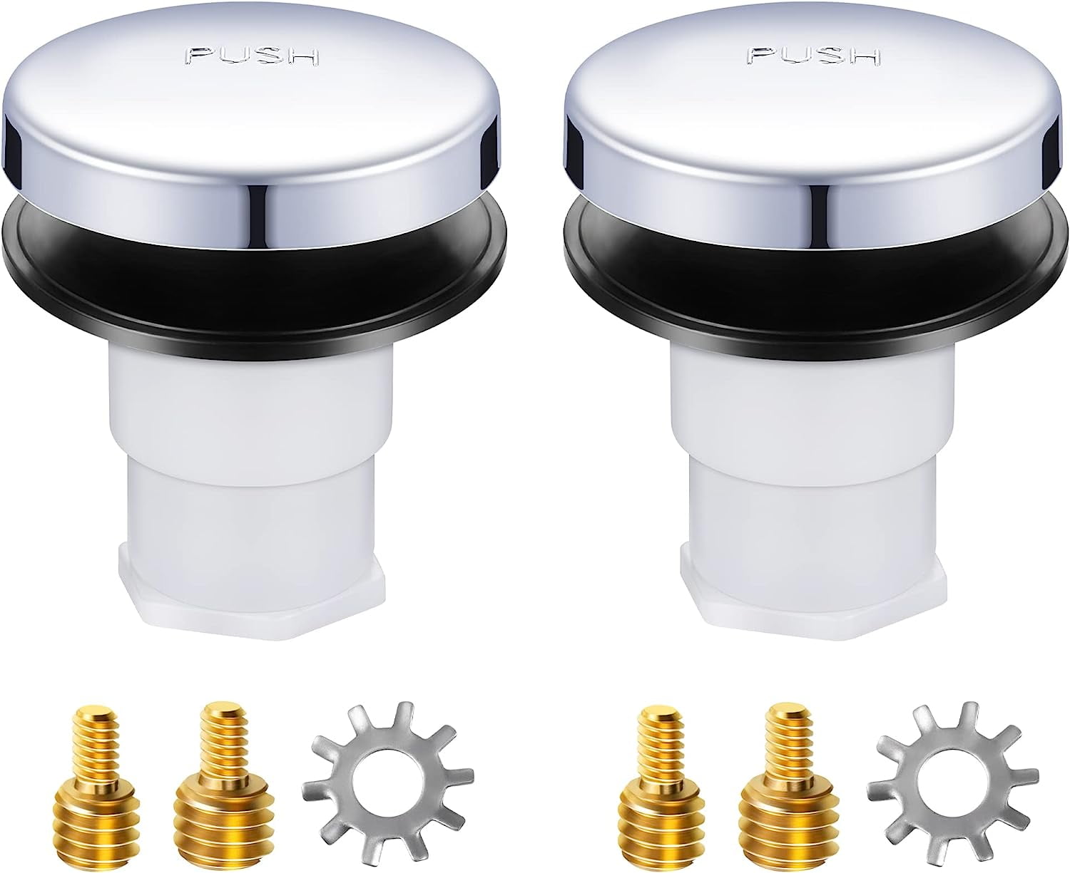 2 Pack Bathtub Pop up Drain Stopper, Bathtub Drain Plug with 3/8'', 5/ ...