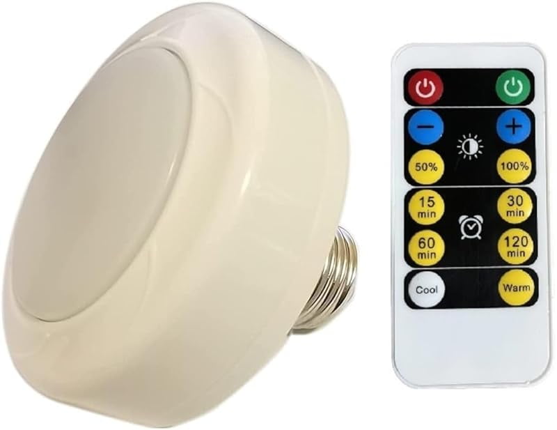 2 Pack Battery Operated Light Bulbs for Lamps with Remote,Replacement ...