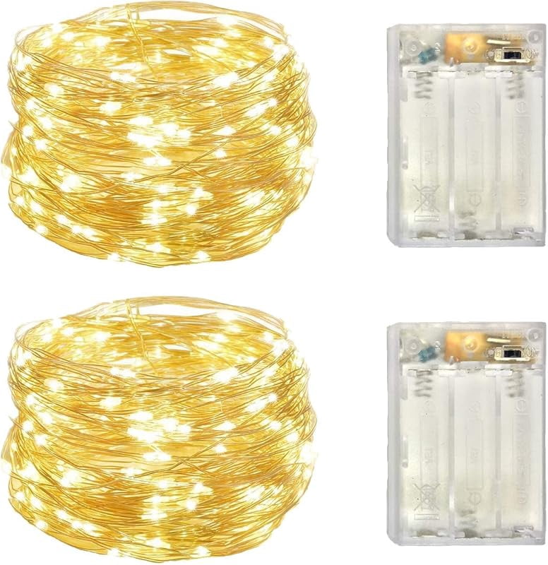 2 Pack Battery Operated Mini Led Fairy Light with Timer 6 Hours on/18 ...