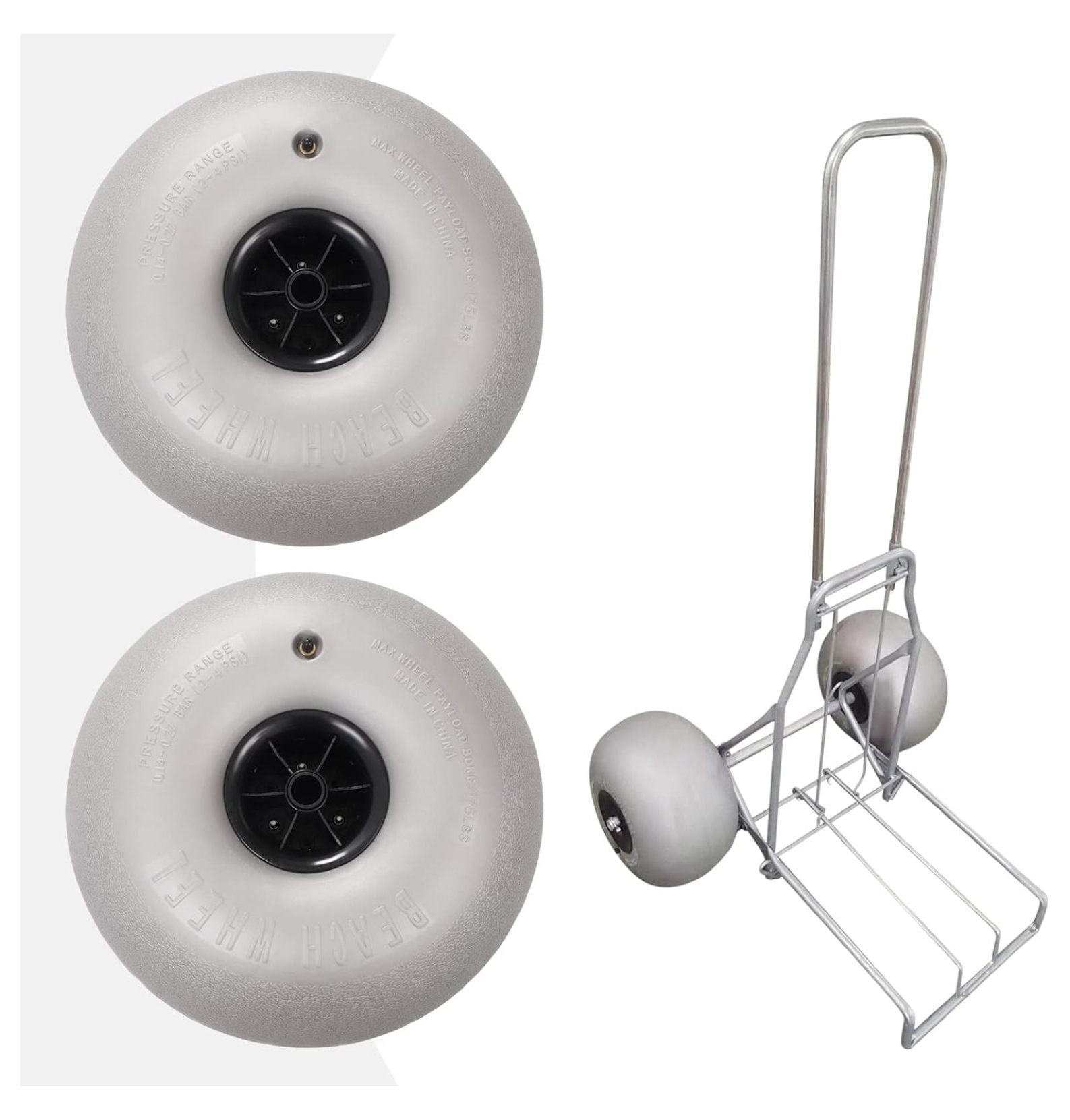 2-Pack Beach Balloon Wheels 16" Replacement Balloon Wheels Inflatable ...