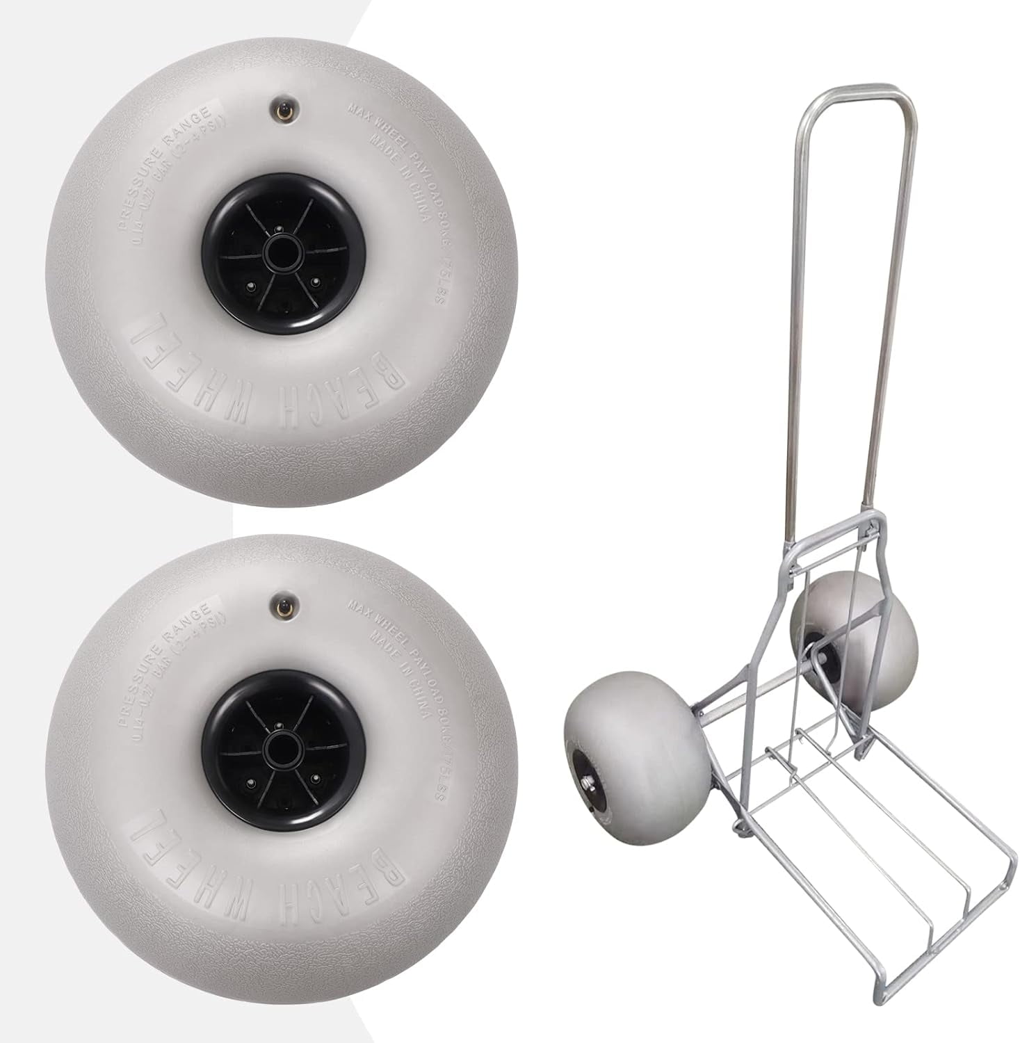 2-Pack Beach Balloon Wheels 16" Replacement Balloon Wheels Inflatable ...