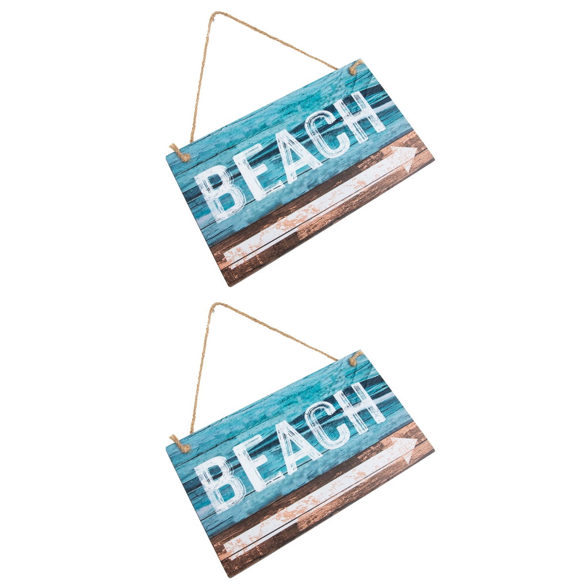 2 Pack Beach Sign Signs Coastal Surfboard Blue Ornaments House The ...