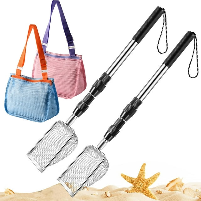 2 Pack Beach Toys, Handle Sand Sifter for The Beach, Stainless Steel ...