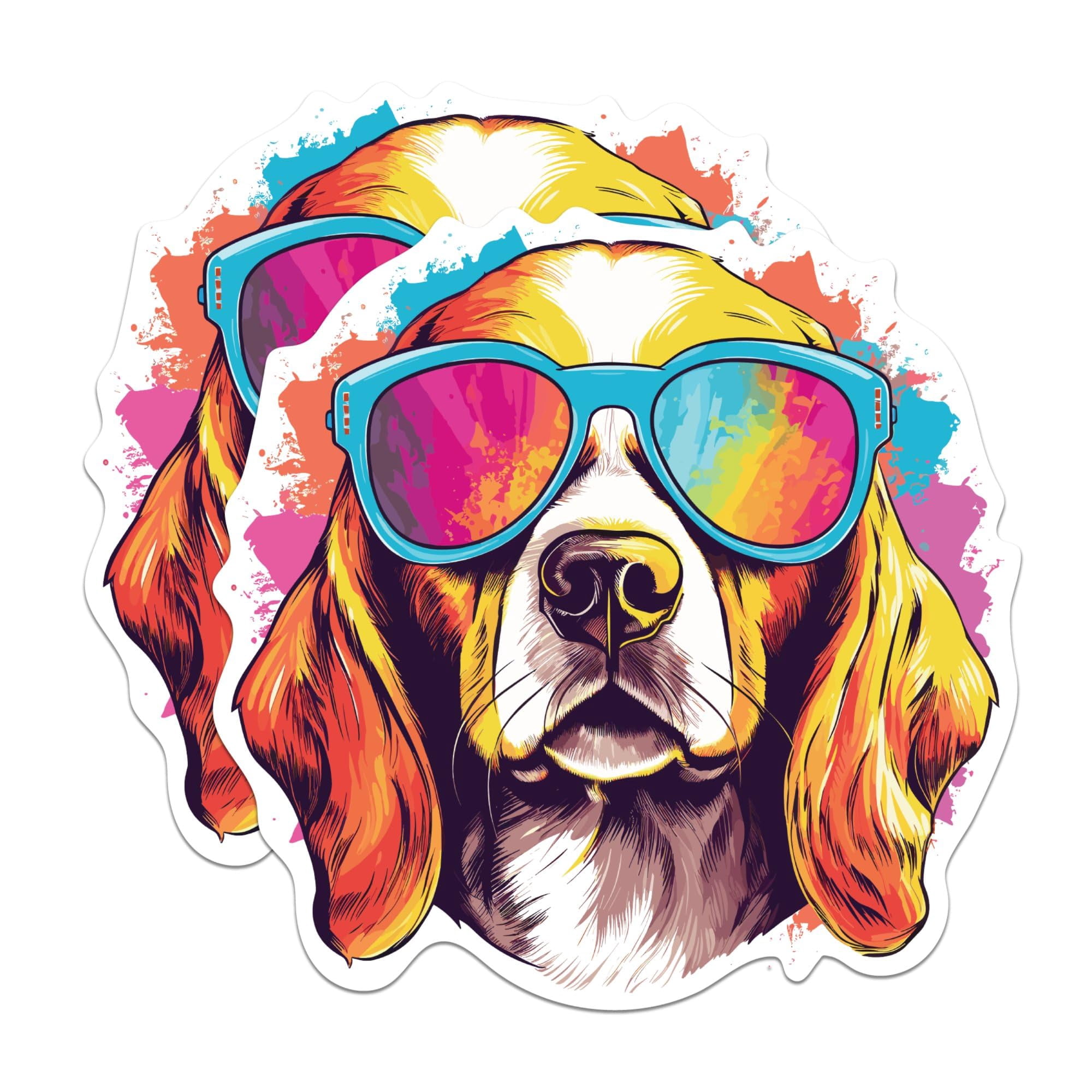 (2 Pack) Beagle Dog Magnets - Beagle with Sunglasses - Choose FromOver ...